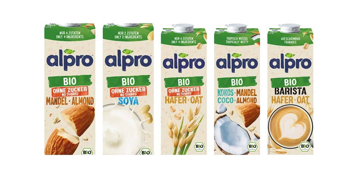 Alpro goes Bio : 5 nouvelles boissons végétales, dont 3 sans sucres ...