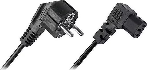 C+P Power Cable Universal Euro/IEC C13 Standard 3Pin 3m with 90 degree ...